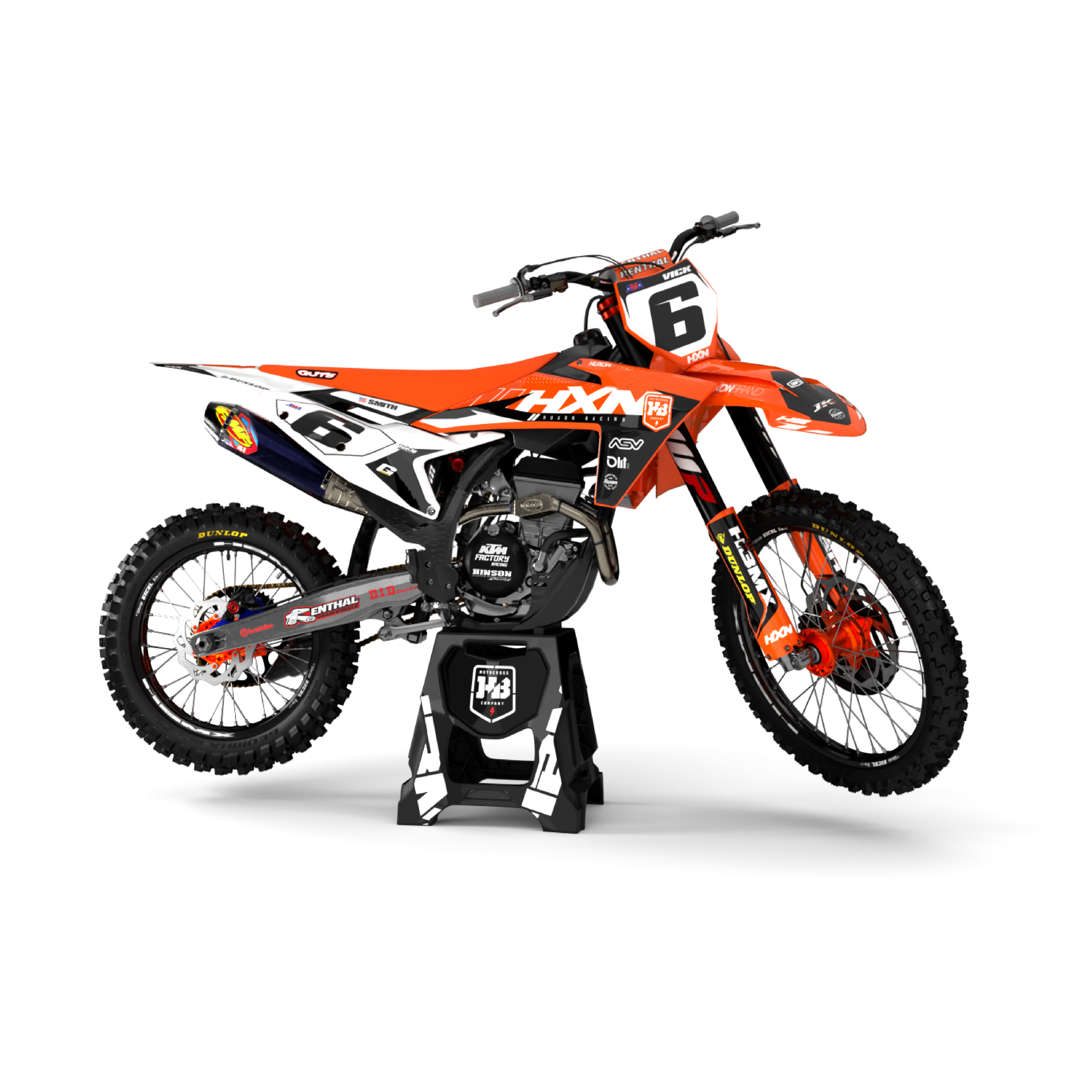 HB KTM Status White Graphics Kit | Huxon Brand